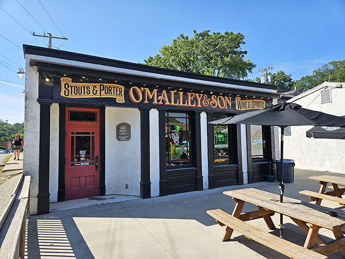 The unassuming entrance to O'Malley's belies what awaits below&mdash;like finding Platform 9&frac34;, but with better drinks and no wizards.