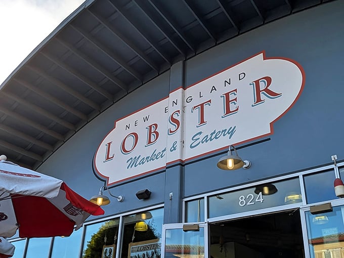 That iconic sign beckons seafood pilgrims like a lighthouse guiding hungry sailors home. No passport to Maine required.