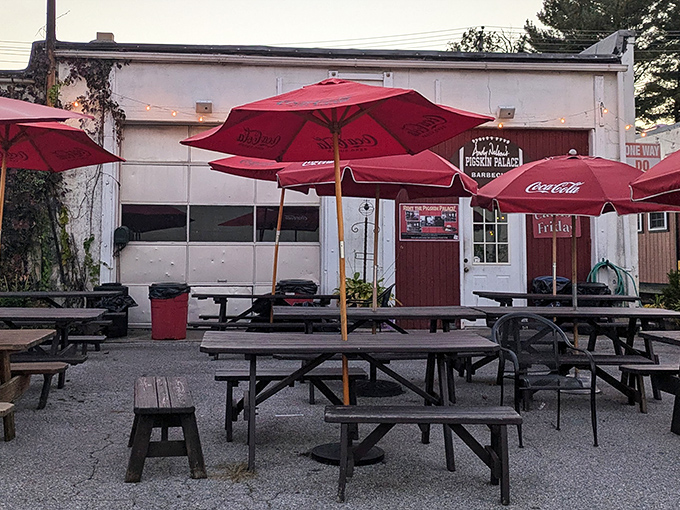The little red barbecue shack that launched a thousand food pilgrimages. Andy Nelson's exterior promises Southern comfort in Maryland's backyard.