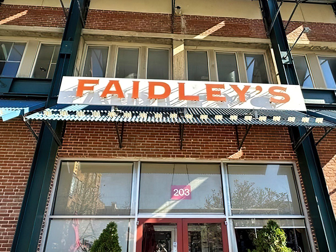 The legendary Lexington Market entrance beckons like a seafood siren calling hungry sailors home.