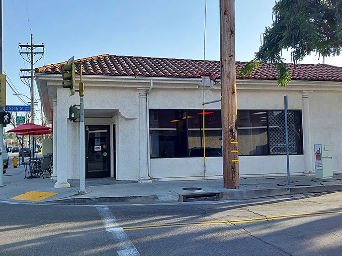 A humble storefront on a sunny California corner that houses smoky treasures within. Like finding a portal to Oklahoma BBQ paradise right in the middle of Lomita.