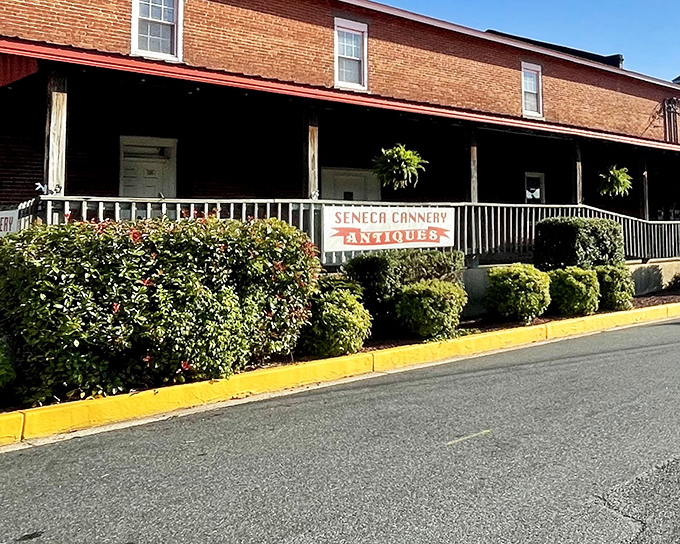 A welcoming front porch that says "come on in" with all the charm of a bygone era, complete with that iconic vintage sign.