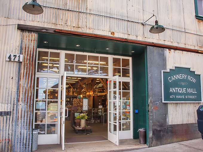 The corrugated metal exterior isn't just industrial chic&mdash;it's a time portal disguised as a building. Step through those white doors and kiss your afternoon goodbye.