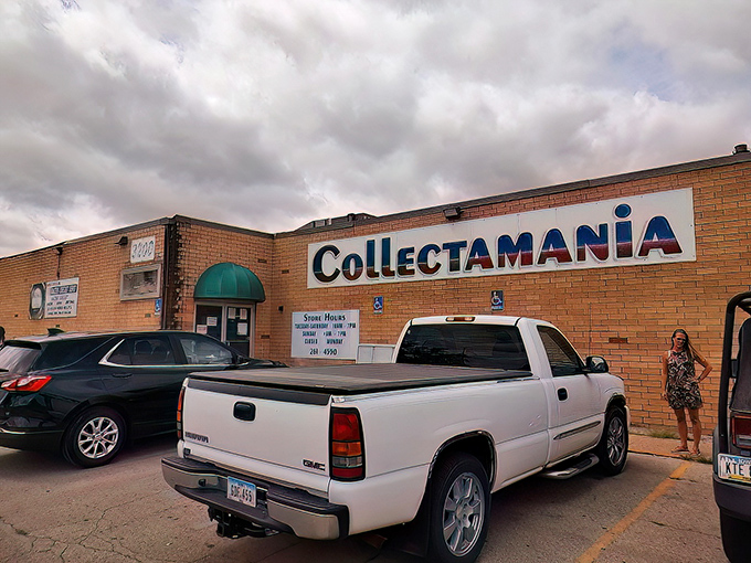 The unassuming yellow brick exterior of Collectamania belies the wonderland of treasures waiting inside. Like a time-travel portal disguised as a storefront. 