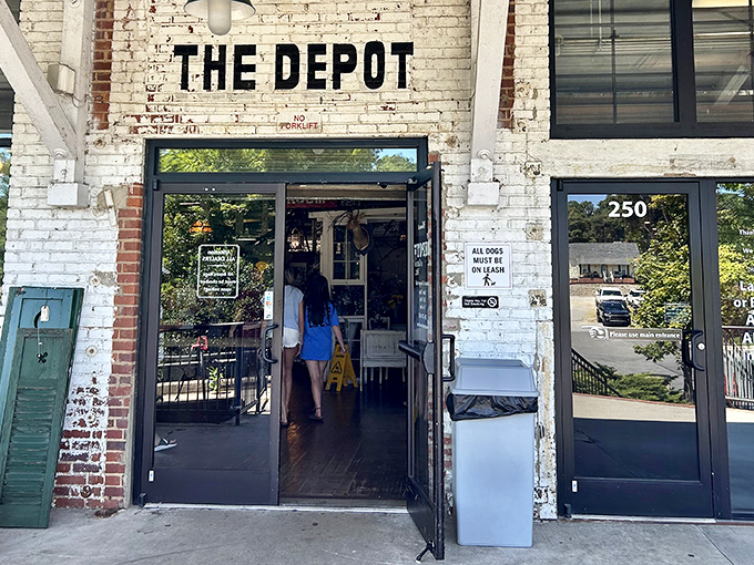 The weathered brick entrance beckons like an old friend with stories to tell. Step through these doors and kiss your schedule goodbye.