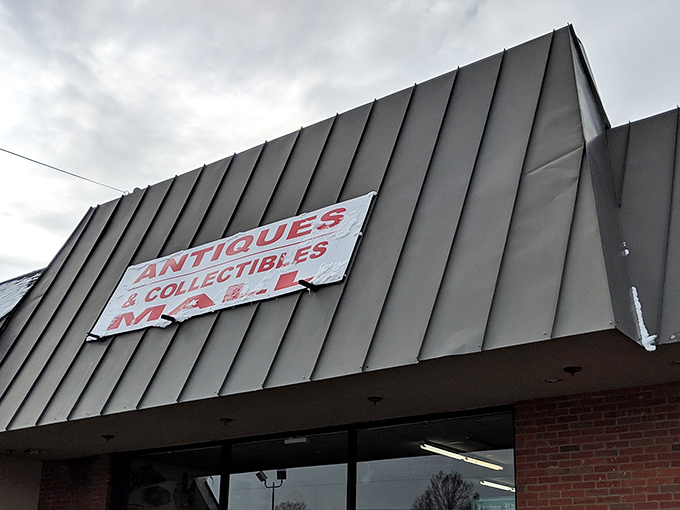 The unassuming exterior of Mr. Darby's hides a treasure trove within, proving that antique paradise doesn't always come in fancy packaging.