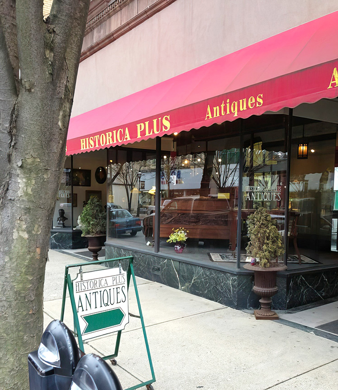The iconic red awning of Historica Plus beckons like a time portal on Clearfield's main street, promising treasures that your grandkids will someday fight over.