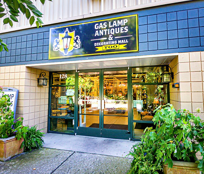 The iconic blue and yellow signage beckons treasure hunters like a lighthouse for vintage enthusiasts. Welcome to Nashville's temple of timelessness.