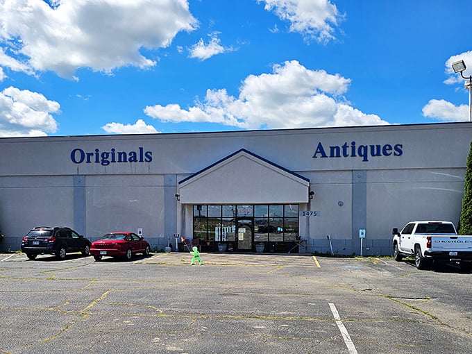 The unassuming exterior of Originals Mall of Antiques hides a wonderland within, like finding Narnia in a strip mall setting. 