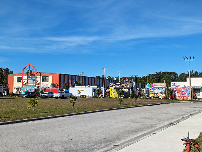 That distinctive red and white facade isn't just eye-catching – it's your beacon to bargain paradise in Kissimmee.