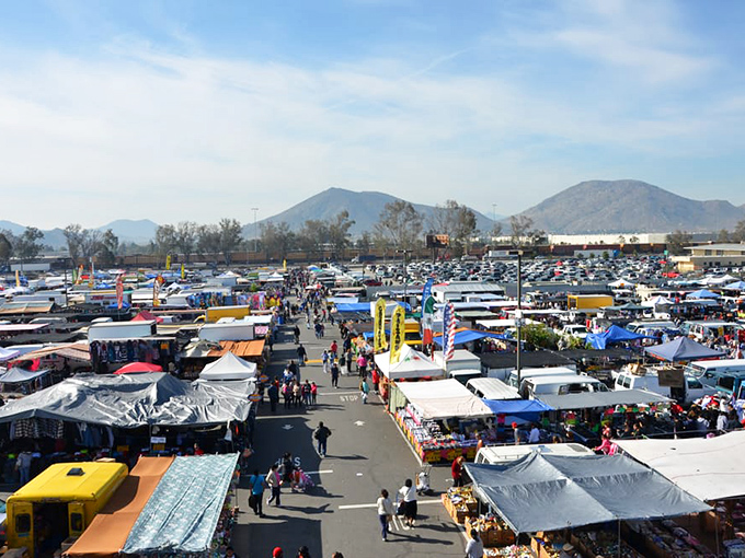 A treasure hunter's paradise stretches to the horizon, with the San Bernardino mountains providing a majestic backdrop to this bargain wonderland.