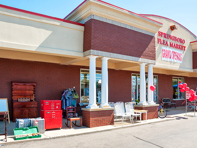 The brick facade might not scream "treasure trove," but behind those columns lies a universe of possibilities and forgotten gems waiting to be rediscovered.