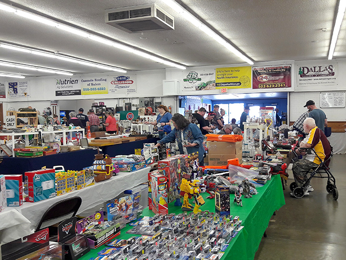 Tables upon tables of treasures await at the Polk Flea Market, where one person's forgotten knickknack becomes another's prized possession.