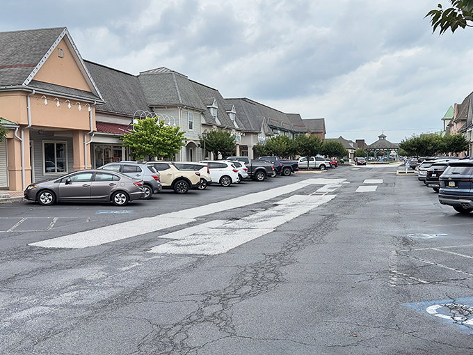 Colonial charm meets retail therapy &ndash; the pastel facades of The Outlet Shoppes at Gettysburg create a shopping village that's as picturesque as it is practical.