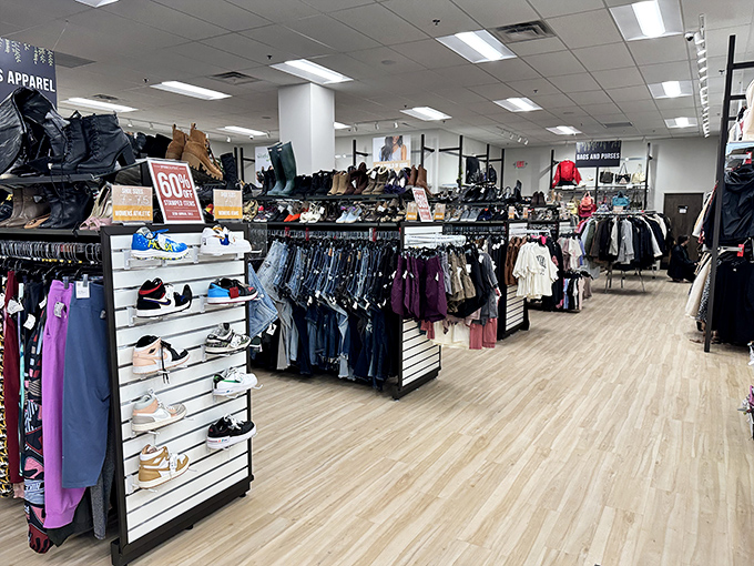 Inside reveals a shopper's paradise that's more boutique than bargain bin &ndash; Marie Kondo would definitely approve of this organization.