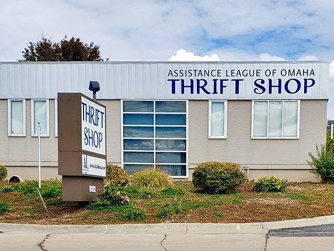 Like a beacon for budget-conscious fashionistas, the bold blue signage promises adventures in affordable style that would make even the most skeptical shopper weak in the knees.