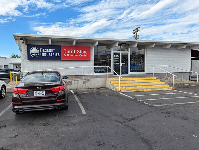 That bold red and blue signage welcomes bargain hunters like a beacon of hope for your wallet and your wardrobe.
