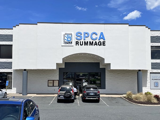 The unassuming exterior of the SPCA Rummage Store belies the treasure trove within. Your wallet and local furry friends will thank you for stopping by.