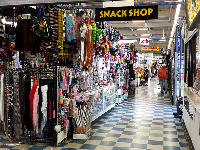 The iconic blue and white checkered floors guide you through a wonderland of merchandise where impulse buys aren't just possible&mdash;they're inevitable.