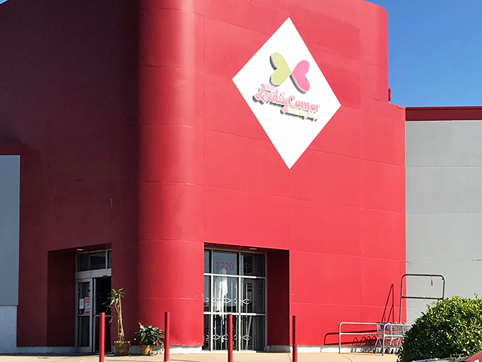 The bright red exterior of Lovelady Thrift Store stands out like a beacon of bargain-hunting hope in Irondale, beckoning treasure seekers from miles around.