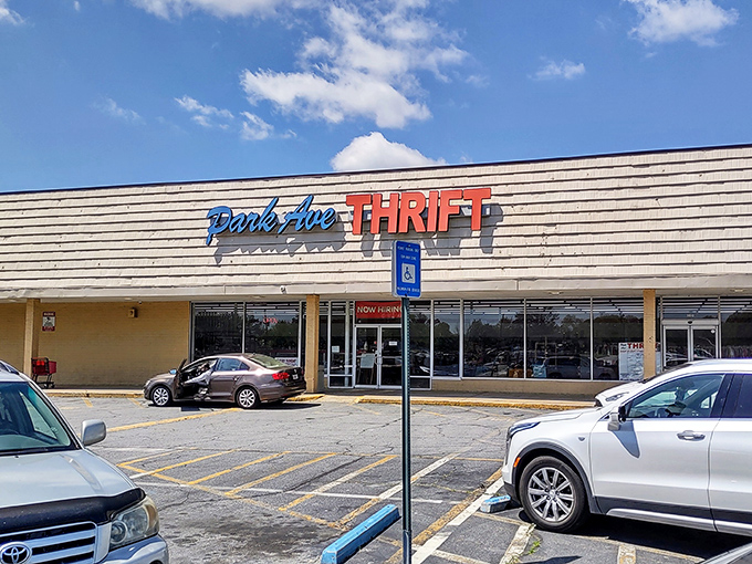 The unassuming storefront belies the treasure trove within. Like a Vegas casino, Park Avenue Thrift keeps its windows modest so you'll spend all day inside.