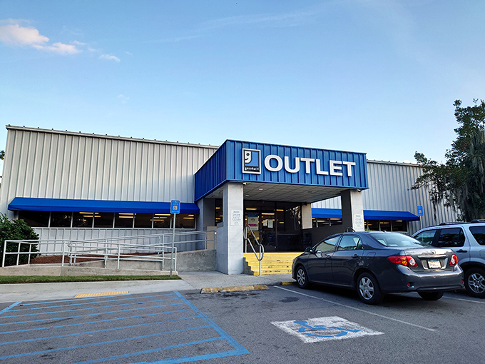 The blue-signed gateway to bargain paradise stands like a portal to another dimension&mdash;one where treasures await at rock-bottom prices.