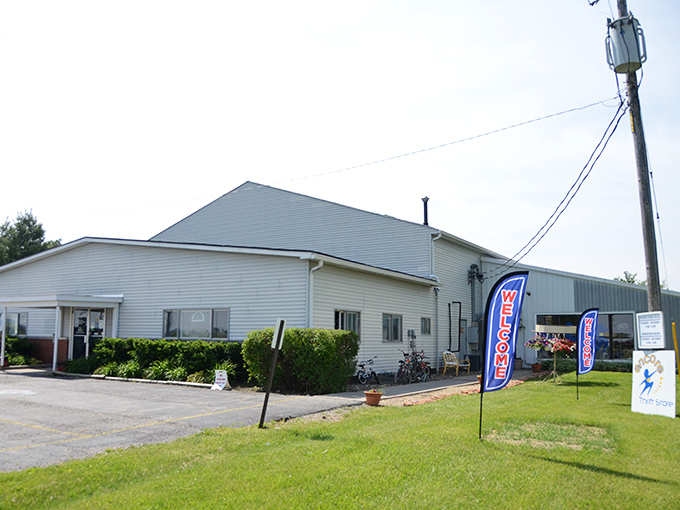 The unassuming exterior of Encore Thrift Store in Clinton hides a treasure trove within. Like a good mystery novel, the best surprises await inside.