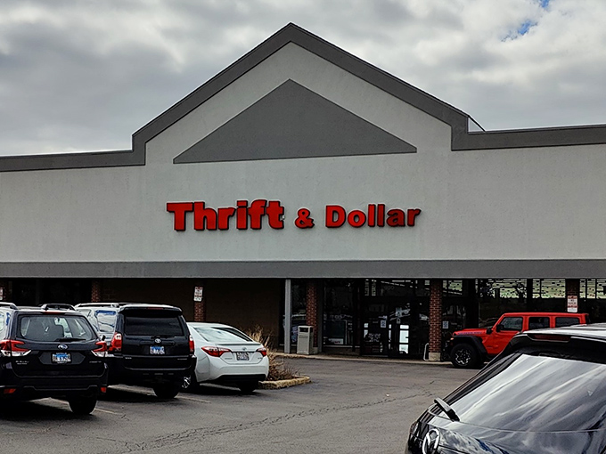 The unassuming storefront of Thrift & Dollar Inc belies the wonderland of treasures waiting inside. Like a portal to bargain heaven in suburban Aurora.