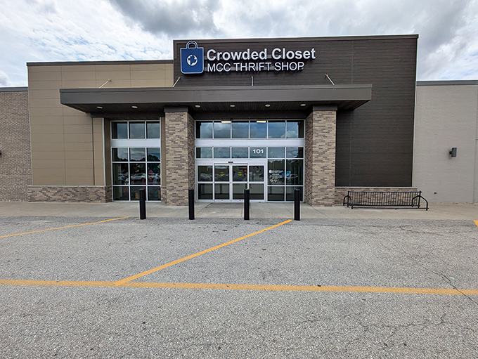 This unassuming entrance holds more treasures than a pirate's cave, minus the sword fights and scurvy.