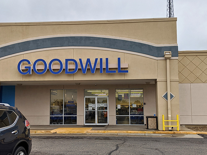 The beige and blue exterior might not scream "treasure trove," but inside this unassuming building, bargain hunters find their Shangri-La daily.