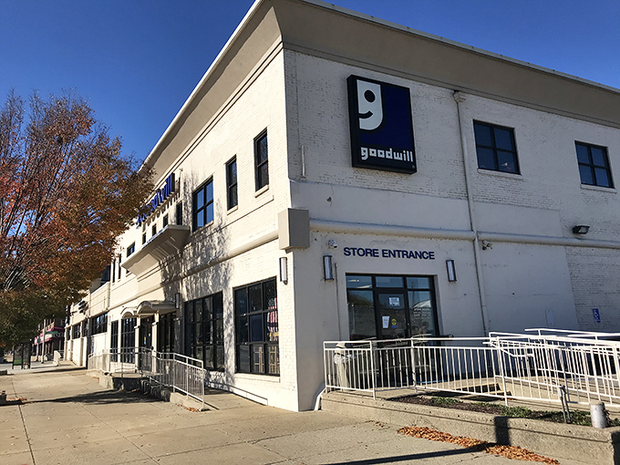 The iconic smiling logo welcomes bargain hunters to this Louisville treasure trove, where one person's castoffs become another's prized possessions.