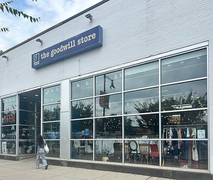 The unassuming exterior of Boston's Goodwill Store hides a treasure trove within. Like a culinary speakeasy, the best finds often lurk behind the plainest facades.