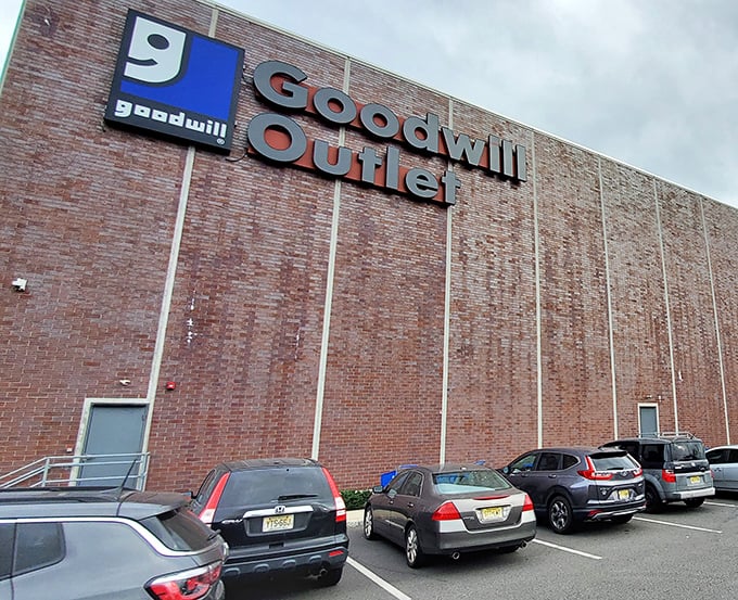 The unassuming brick exterior of Goodwill's South Hackensack outlet belies the treasure trove waiting inside. Bargain hunting begins here!