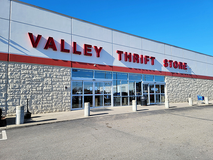 The iconic red lettering against white stone promises treasure hunting adventures that'll make your wallet and inner collector equally happy.