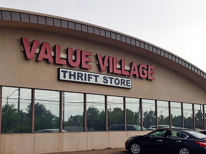 The unassuming facade of Value Village in Del City hides a treasure trove within, like finding the Batcave behind Wayne Manor's bookcase.