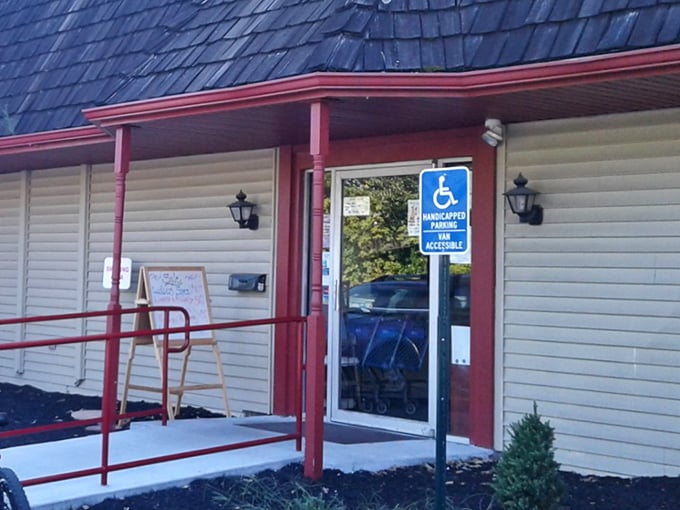 The unassuming entrance to Jubilee Ministries belies the wonderland of bargains within. Like a thrift store TARDIS&mdash;modest outside, infinite treasures inside.