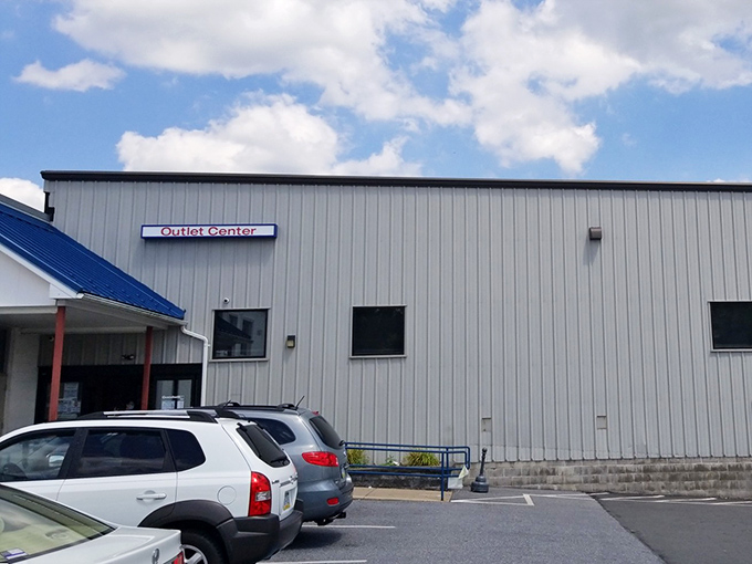 The unassuming exterior of Reading's Goodwill Outlet belies the treasure trove within. Like a culinary speakeasy, the best experiences often hide behind the simplest facades.