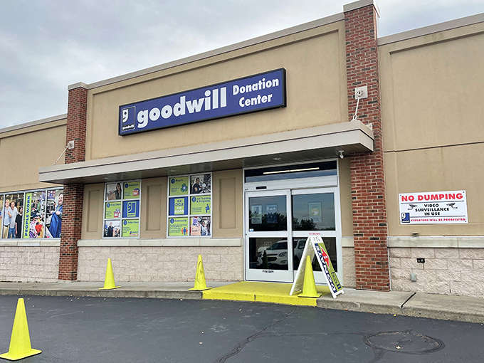 The unassuming exterior of Goodwill Warwick hides a treasure trove within&mdash;like finding a secret portal to affordable retail therapy.