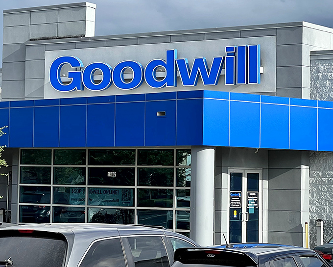 The blue-and-white facade of Goodwill on Woodruff Road stands like a retail Narnia &ndash; ordinary on the outside, magical treasures within.