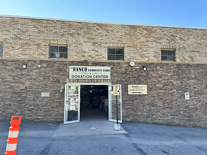 The unassuming brick exterior of The Ranch Community Store hides a treasure trove of bargains waiting to be discovered inside.