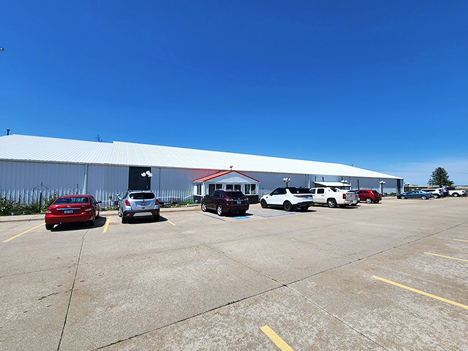 The unassuming exterior of Platte Valley Antique Mall belies the wonderland within&mdash;like finding a portal to the past disguised as a simple white building.