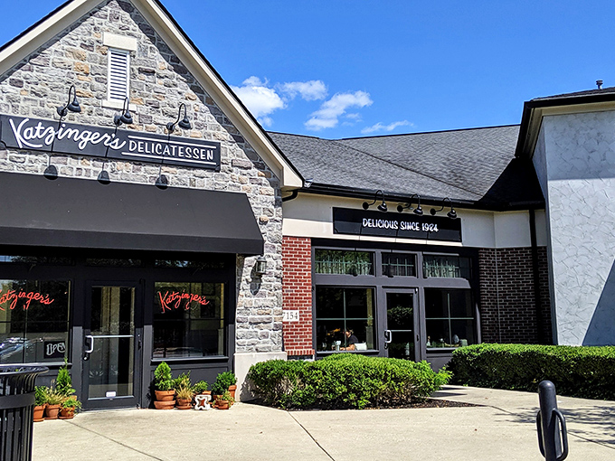 The stone facade of Katzinger's Dublin promises delicatessen delights within&mdash;like finding a New York treasure hiding in plain sight in Ohio.