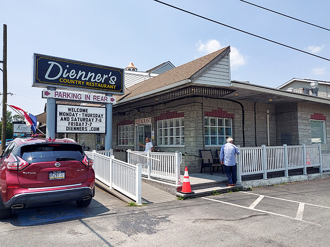 That classic country restaurant exterior practically whispers "amazing food inside" &ndash; and boy, does it deliver on that promise.