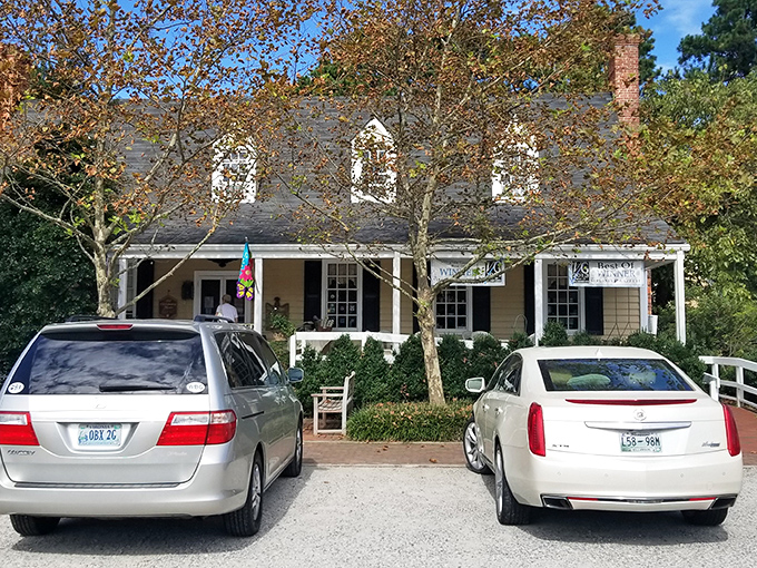 The colonial beauty of Old Chickahominy House stands proudly on Jamestown Road, its cheerful yellow exterior and welcoming porch promising hearty meals and a touch of Virginia history.