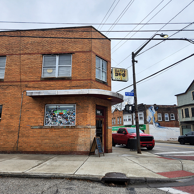 The unassuming brick corner that houses Cleveland's hot dog revolution. Like finding a treasure map in your grandma's attic&mdash;unremarkable until you discover what's inside.