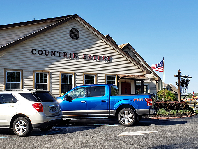 The unassuming exterior of The Countrie Eatery stands like a culinary lighthouse in Dover, promising homestyle comfort without an ounce of pretension.