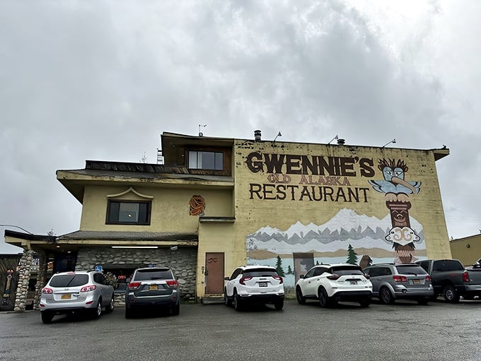 Gwennie's unmistakable yellow facade has welcomed hungry Alaskans for decades, a landmark as recognizable to locals as the mountains in the background.