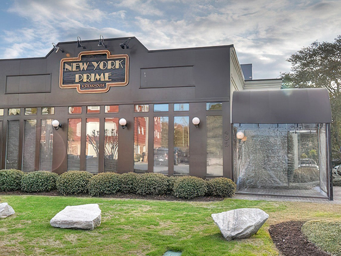 The golden glow of that New York Prime sign is like a lighthouse for hungry carnivores lost in a sea of beach t-shirt shops.