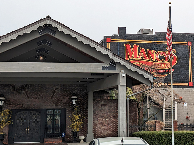 Mancy&rsquo;s bold red sign rises above its timeless brick home, a landmark in Toledo where classic steaks and unforgettable meals have been served for generations.