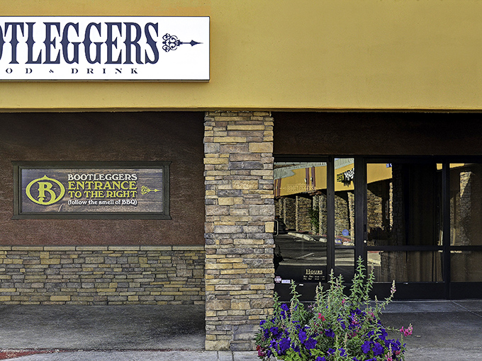 The entrance sign doesn't mince words: "Follow the smell of BBQ." Truer directions have never been given.